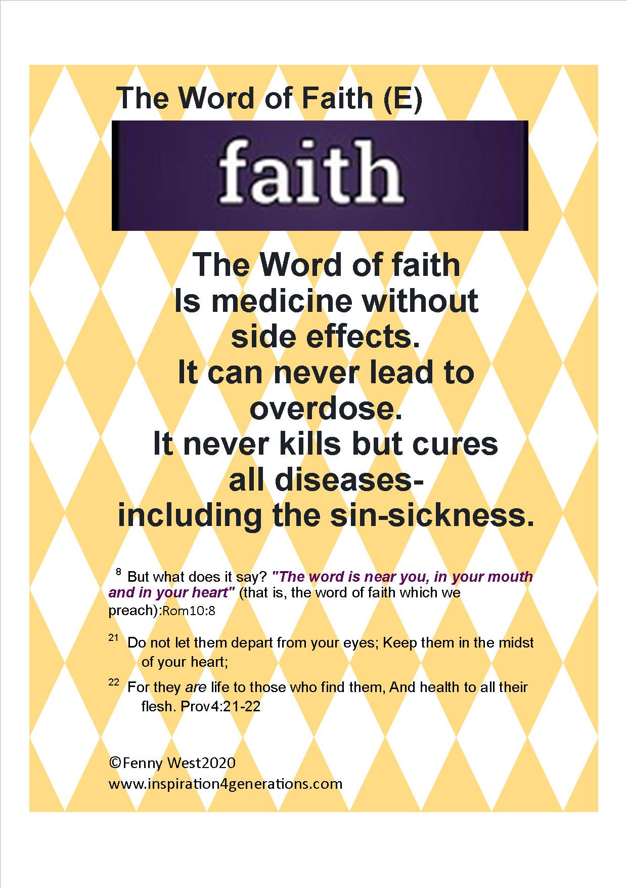 Word of Faith{(e) by Fenny West} – fennywest.org