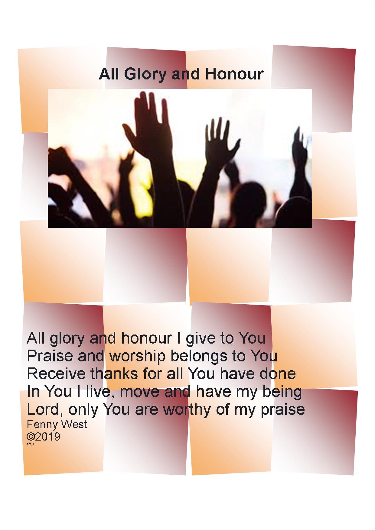 All Glory and Honour ( by Fenny West) | inspiration4generations