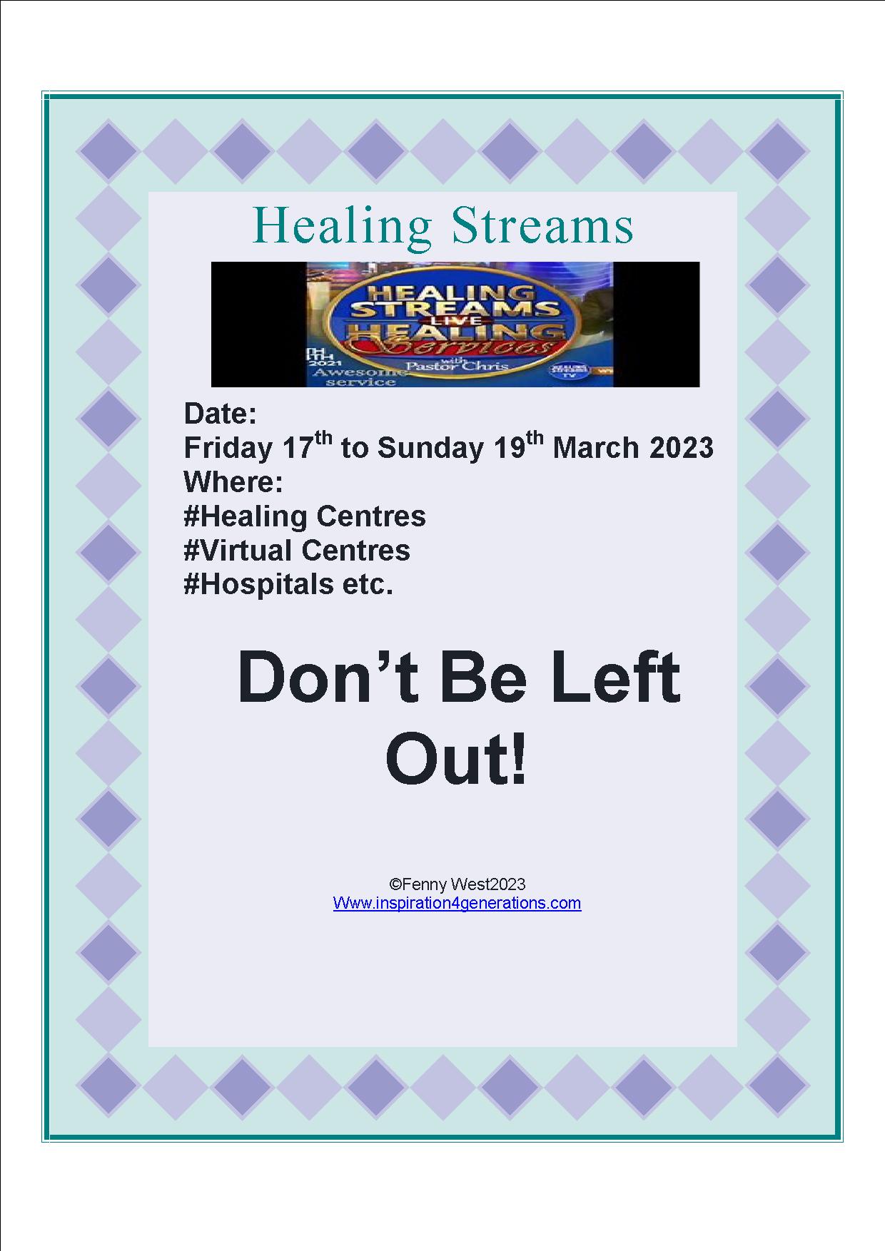 Healing Stream is Here | inspiration4generations